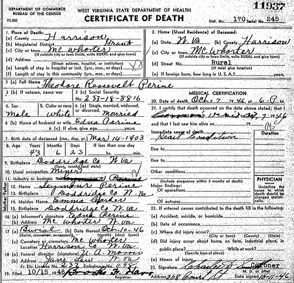 Theodore Roosevelt Perine - Edna Mae Hardman
